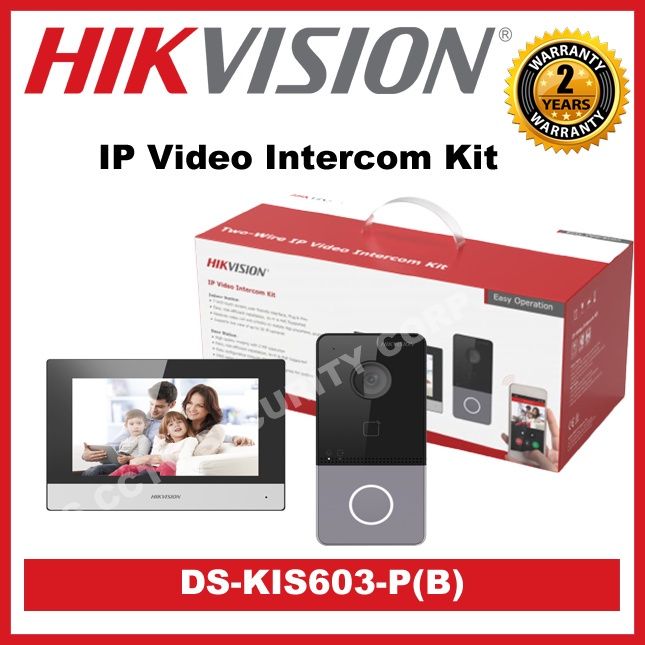 HIKVISION DS-KIS603-P(B) IP Video Intercom Kit | Lazada PH
