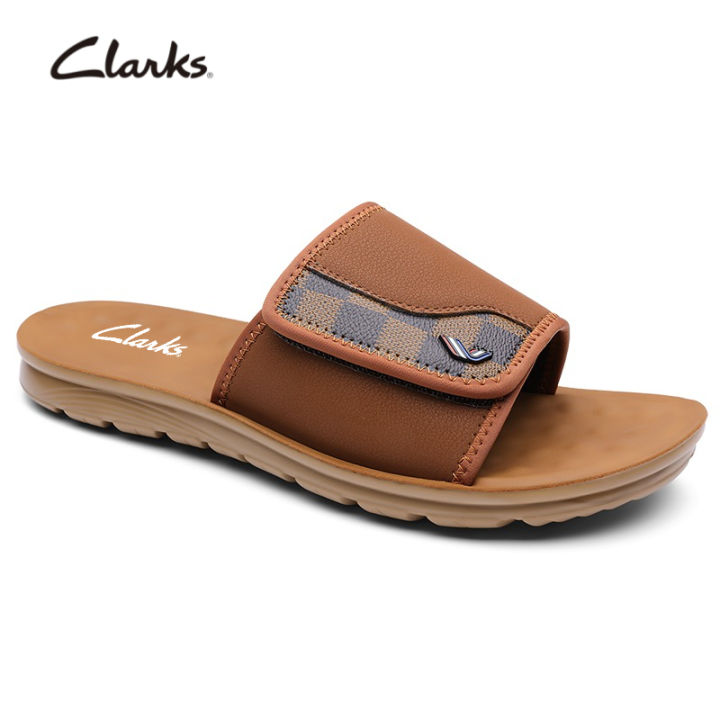 Clarks Men Shoes Mens Wesley Easy Flipflop Sandals - Brown Combination ...