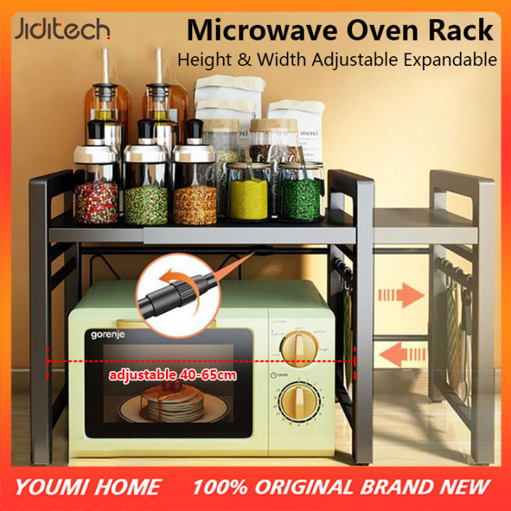 Jiditech Microwave Oven Rack Kitchen Organizer Stainless Steel ...