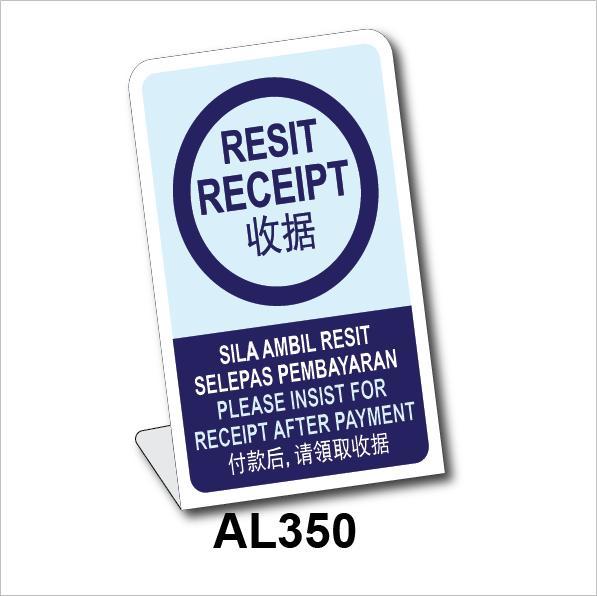 RECEIPT - PLEASE INSIST FOR RECEIPT AFTER PAYMENT / RESIT - SILA AMBIL ...