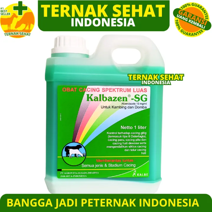 KALBAZEN SG 1 LITER - Obat Cacing Hewan Cair Efektif Membasmi Cacing ...