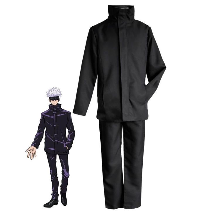 Gojo Satoru Jujutsu Kaisen Cosplay Costume Wig Men School Outfit Suit ...