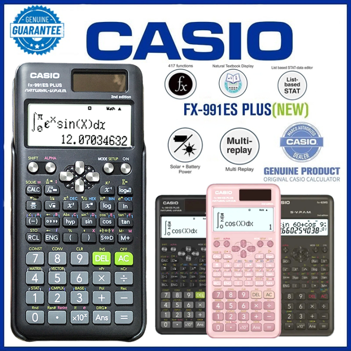 Scientific Calculator Fx-991ES plus Solar portable rechargeable ...