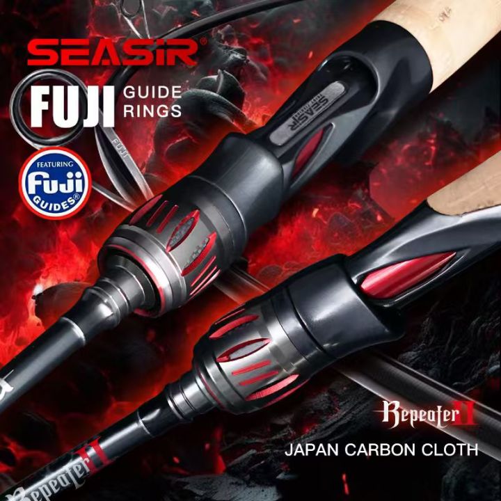 SEASIR REPEATER Fishing Rod FUJI-O Guide Rings Carbon High Sensitivity ...