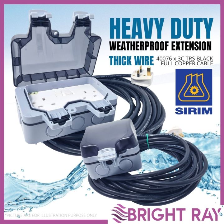 HEAVY DUTY IP66 40/076 X 3C TRS CABLE Weatherproof Outdoor Trailing ...