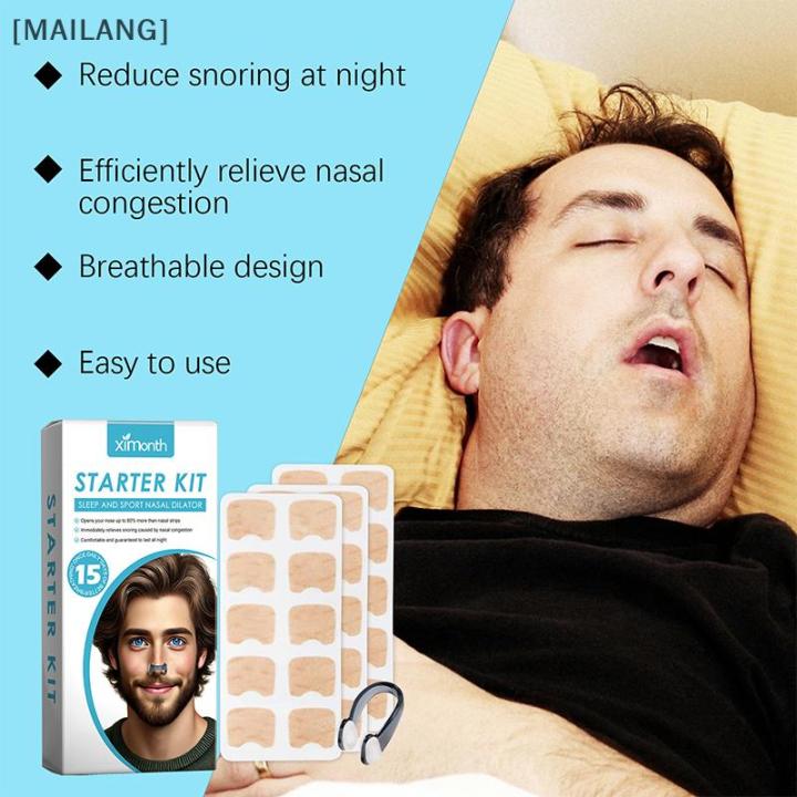 [ML] 🎊🎇 Sleep And Sport Nasal Dilator Intake Breathing Nasal Strip ...