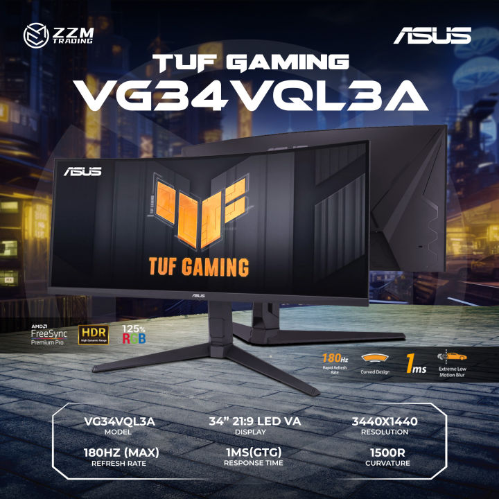 ASUS TUF Gaming VG34VQL3A/VG32AQL1A 34" 21:9 LED WQHD (3440 x 1440 ...