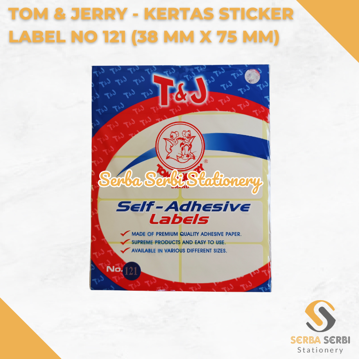 GROSIR (1 PAK ISI 10 LEMBAR) TOM & JERRY - KERTAS STICKER / STIKER LABEL HARGA / NAMA / UNDANGAN ...