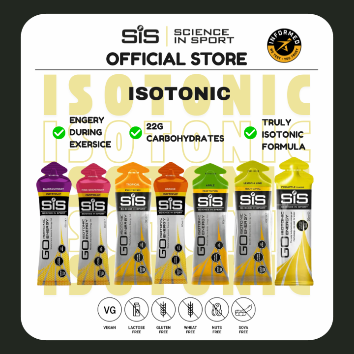 OFFICIAL STORE SIS High-Quality Isotonic Sports Energy Gel, Pre-Workout ...