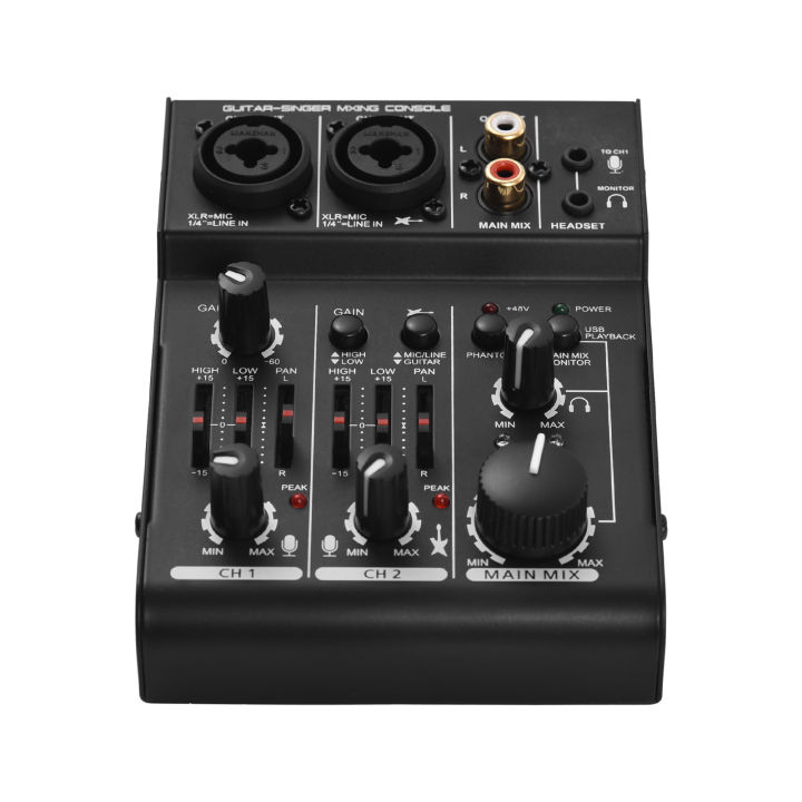 Mini 3-Channel Sound Card Mixing Console Digital Audio Mixer Built-in ...