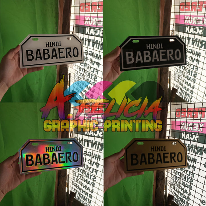 Hindi Babaero Motorshow/Daily Motorcycle Plate | Lazada PH