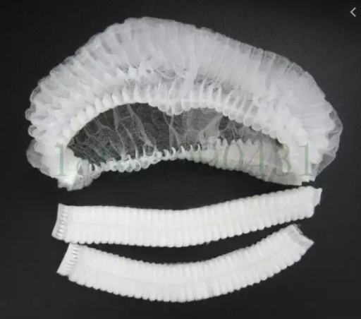 100pcs/bag Double Elastic Disposable Non-woven Hair Net/ Clip Cap ...