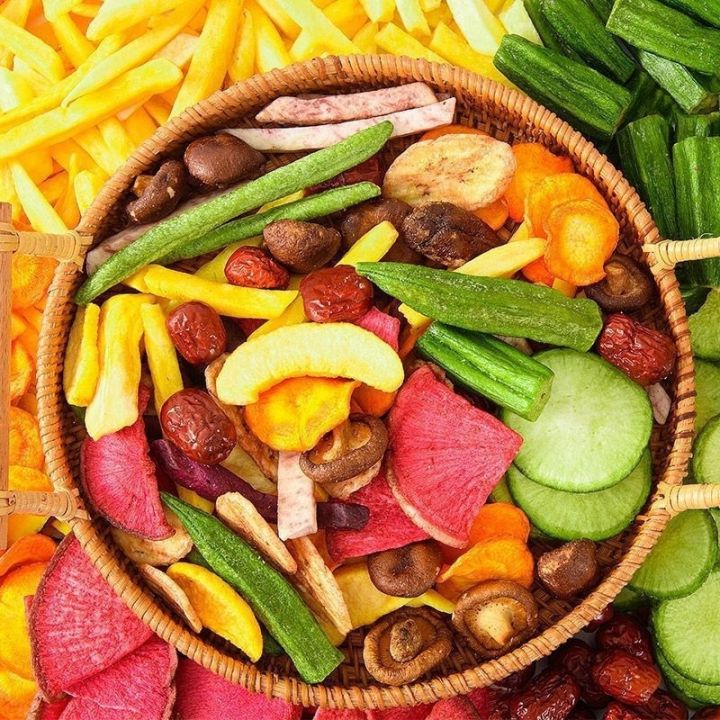 250g Crispy Mixed Dried Fruits and Vegetables Chips Dried Vegetables ...