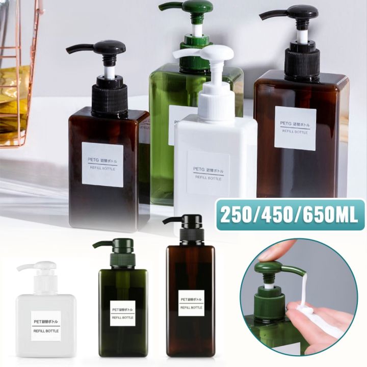 650ML Plastic Liquid Soap Dispenser Pump Dispenser Press Bottle Shampoo ...