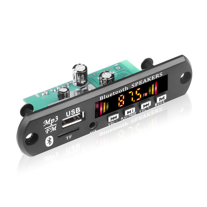 6w 50w แฮนด์ฟรีเครื่องขยายเสียง Mp3 Player Decoder 5v 12v 18v Bluetooth 5 0วิทยุ Fm สนับสนุน