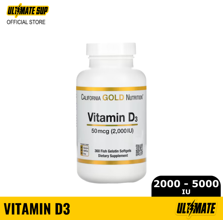 California Gold Nutrition, Vitamin D3, 2000 IU / 5000 IU, 90 Fish ...