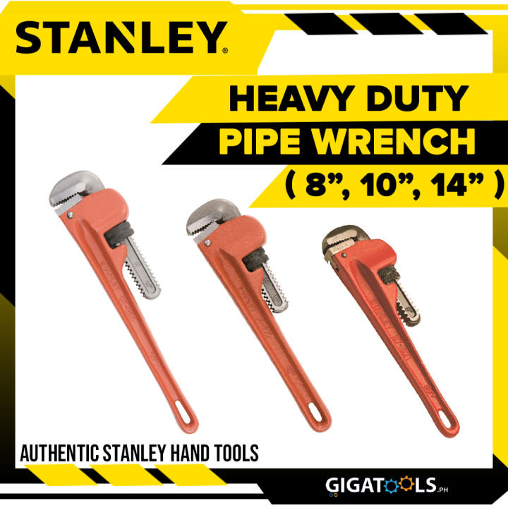 Stanley Heavy Duty Pipe Wrench ( 8", 10", 14" ) ( PIPWRN ) ( HNDTLS ...