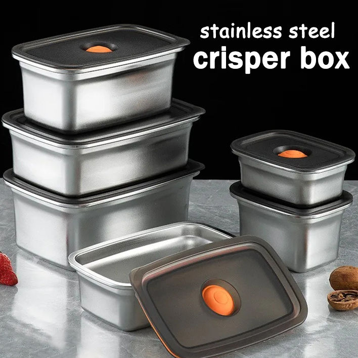 [Dizoey] Stainless Steel Fresh Keeping Box Food Storage Container with ...