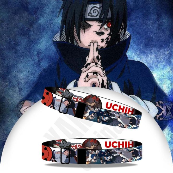 Anime Naruto Sasuke Spell Seal Writing Wheel Eye Webbing Wristband ...