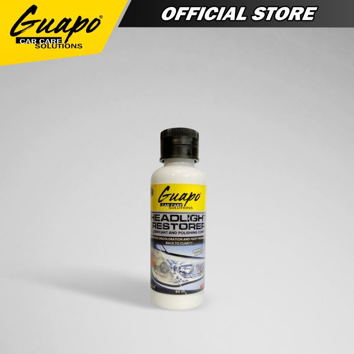 Guapo Headlight Restorer 2 in 1 Lubricant and Polishing Compound 60ml ...