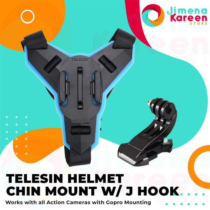 Telesin Chin Mount Helmet Chin Strap With J Hook Mount Lazada Ph