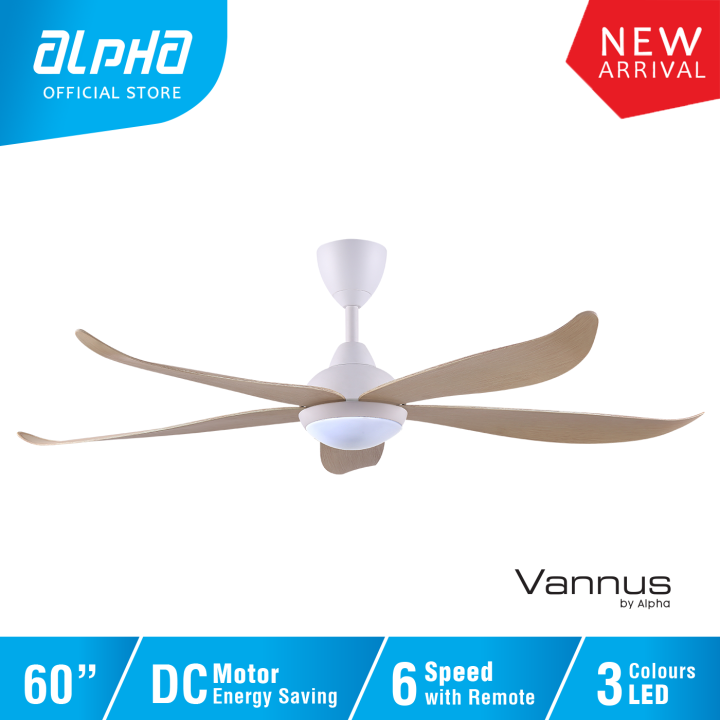 ALPHA Vannus - GRAND LUNA LED 5B 60 Inch DC Motor Ceiling Fan with 5 ...
