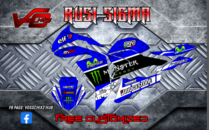 Decals, Sticker for Rusi Sigma 250 Monster Energy | Lazada PH