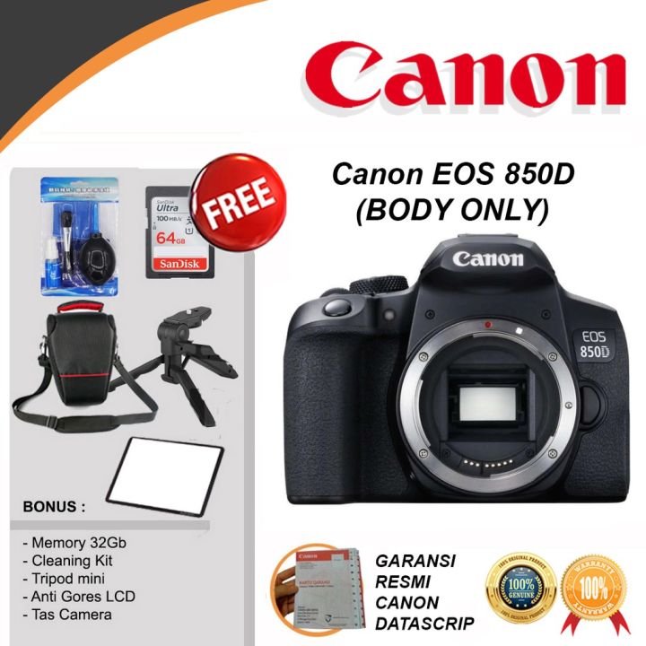 Canon EOS 850D Body Only Camera DSLR 850 D BO Resmi Datascrip | Lazada ...
