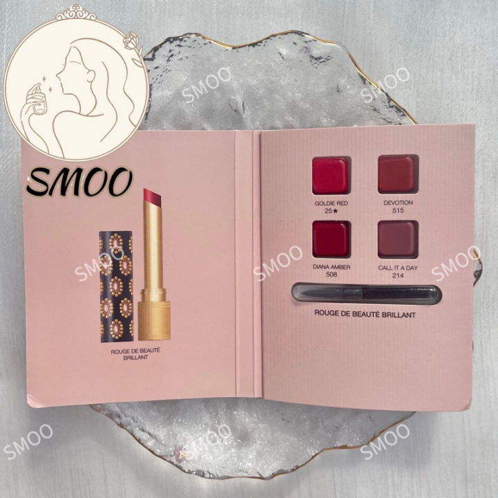 【Sample】Gucci Glow & Care Lip Colour with brush 0.3g*4 Colors #25 Stain ...