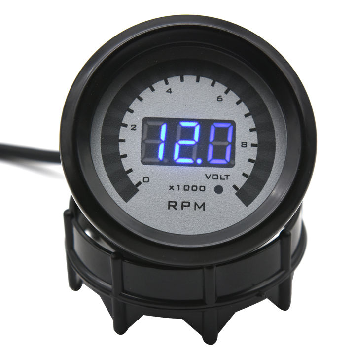 2 in 1 Car Digital Tachometer Voltmeter 52MM Gauge for 10000 RPM Meter ...