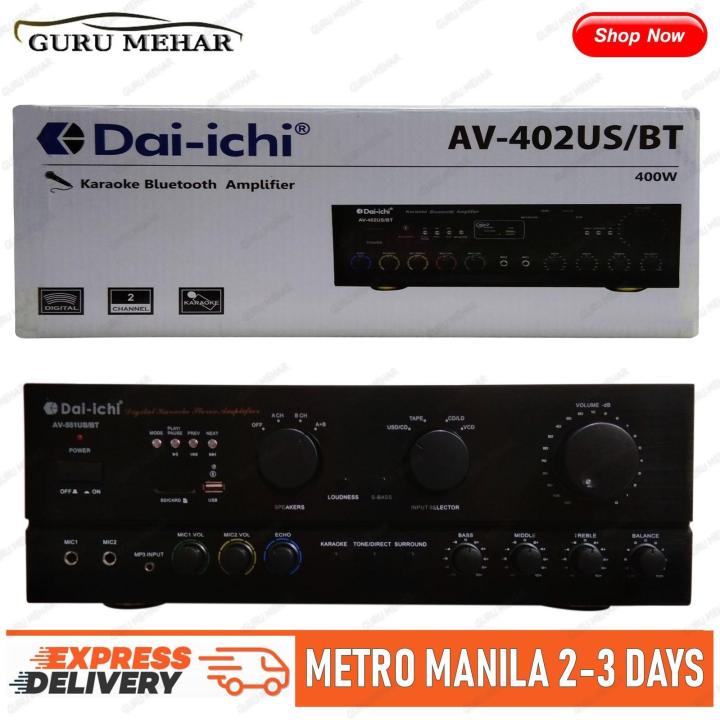 DAI-ICHI (AV-402USB/BT) - Bluetooth Karaoke Amplifier / Videoke Amplifier | Lazada PH