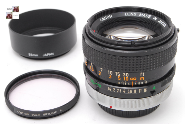 EXC+5 Canon FD 50mm f/1.4 S.S.C. SSC, Hood, Lens Filter, Rear Cap from Japan | Lazada Singapore