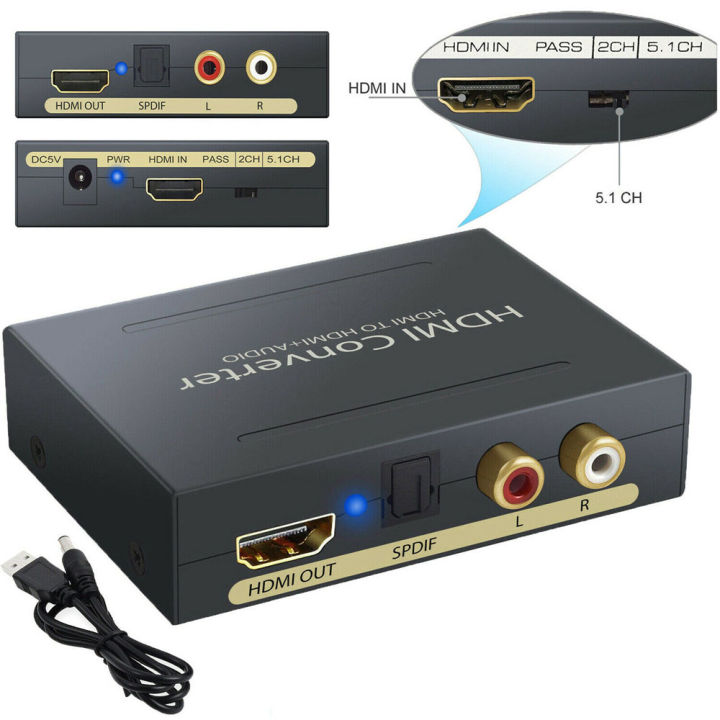 SELLYER 4K HDMI to SPDIF Consumer Electronics HDMI To HDMI+Audio Audio ...