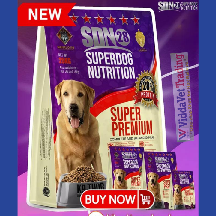 15 kls SDN 28 SUPERDOG NUTRITION 28 % protein w/ vita for pets dog cats ...