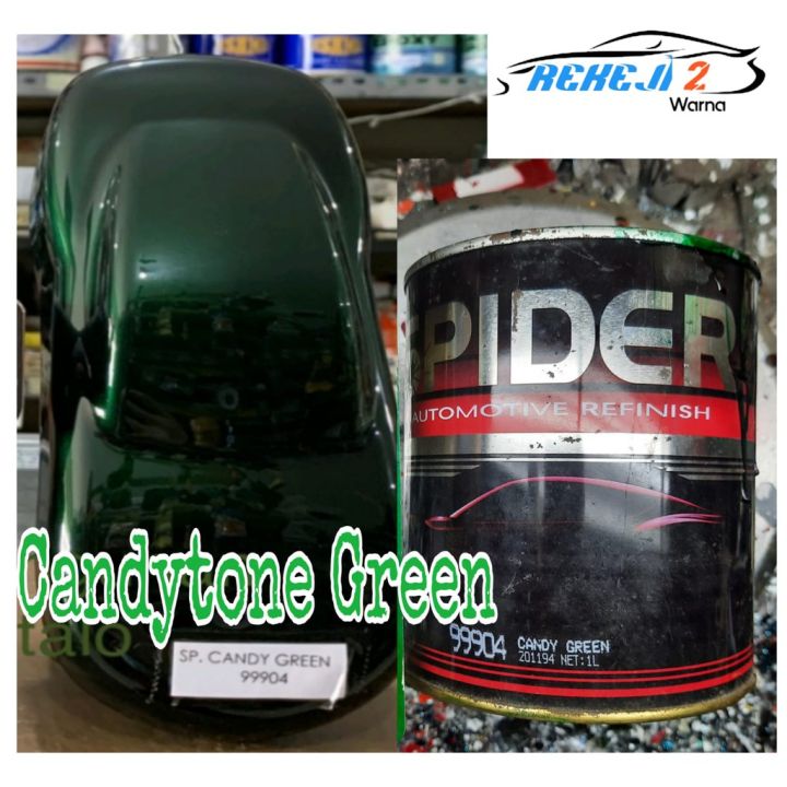 Cat Hijau Candy Tone Green Spider Candytone Green Transparan Candi ...