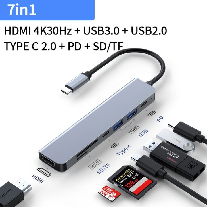 【Lowest Prices Online】 Type C Splitter HUB 3 4 5 6 7 8 9 in 1 USB 2.0 3 ...