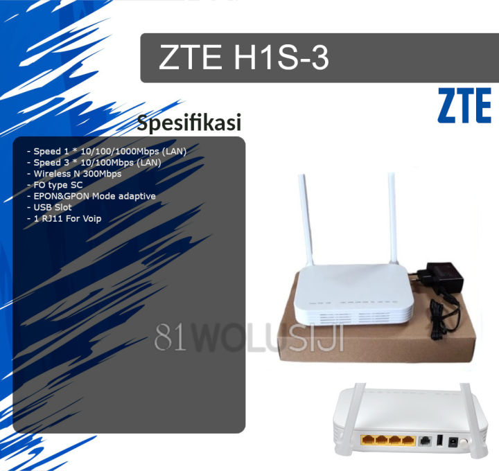 ZTE H1S-3 ONT Wireless N XPON Terminal - Router/Modem | Lazada Indonesia