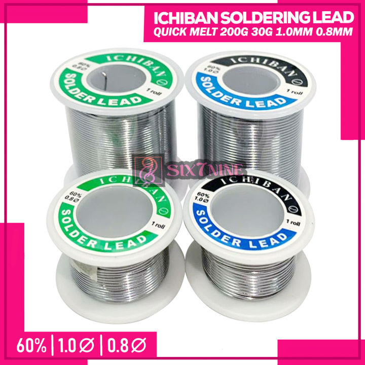 Original ICHIBAN Soldering Lead Quick Melt 200g 30g 1.0mm 0.8mm | Lazada PH