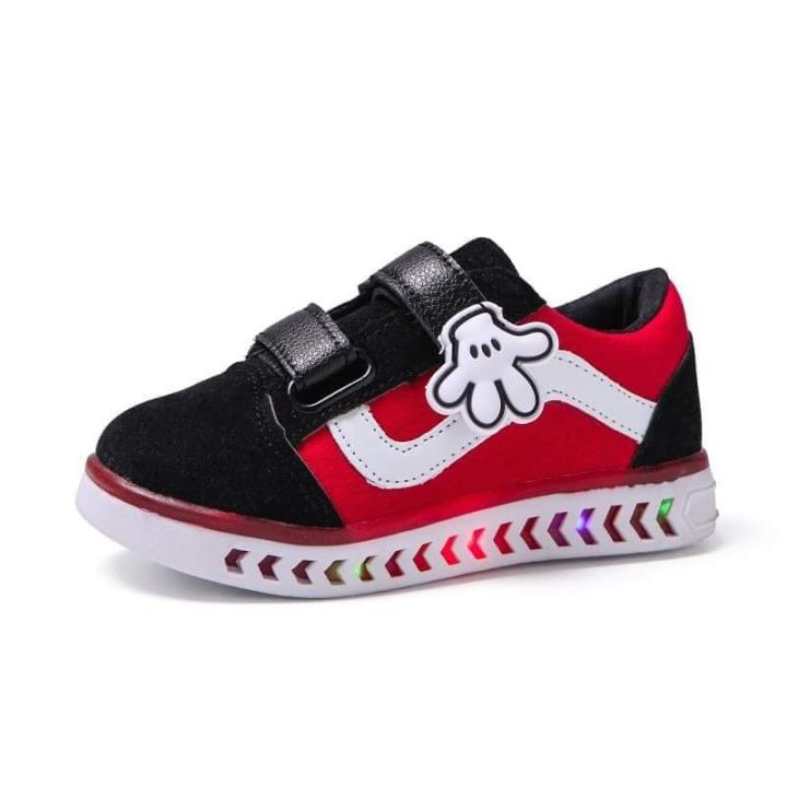 That's Boy Mickey Mouse LED Light Cartoon Sneakers Fashion Casual Soft ...