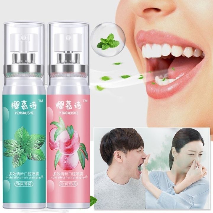 Portable Peach Mint Mouth Freshener Long Lasting Mouth Spray Breath Spray Oral Spray | Lazada PH
