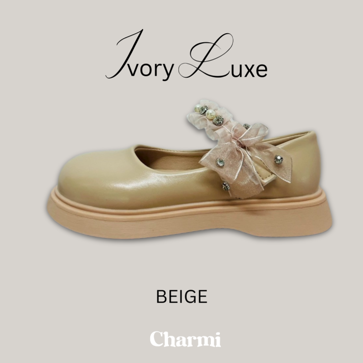 Elegant Ivory Lace-Up School Shoes for Girls Size 31-36 | Lazada.co.th