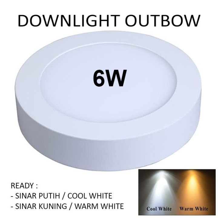 Lampu Downlight LED Panel OB Bulat 6W Outbow 6 W Round 6 Watt | Lazada ...
