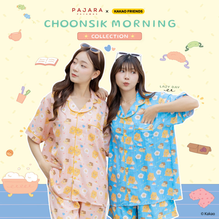 ชุดนอน ลาย 𝗞𝗔𝗞𝗔𝗢 𝗙𝗥𝗜𝗘𝗡𝗗𝗦 : CHOONSIK MORNING ลิขสิทธ์แท้ แบรนด์ PAJARA ...
