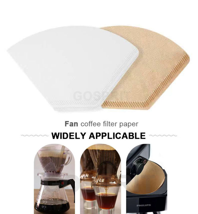 40/100PCS Japanese Coffee Paper Filters Drip Coffee No Residue Hand ...