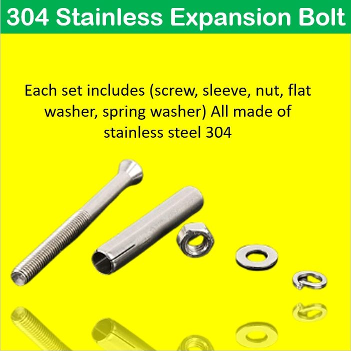 304 Stainless Steel Expansion Anchor Bolt Concrete Sleeve M6-M8-M10-M12-M14-M16-M18 Fasteners ...