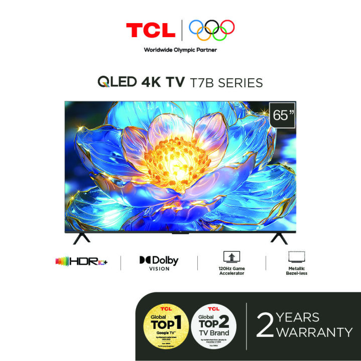 TCL 65" QLED 4K TV with 120Hz Game Accelerator, Dolby Vision Atmos, HDR ...