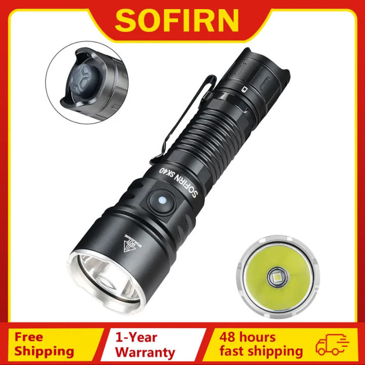 Sofirn SK40 21700 Rechargeable Flashlight SFT70 LED 3200lm Powerful ...