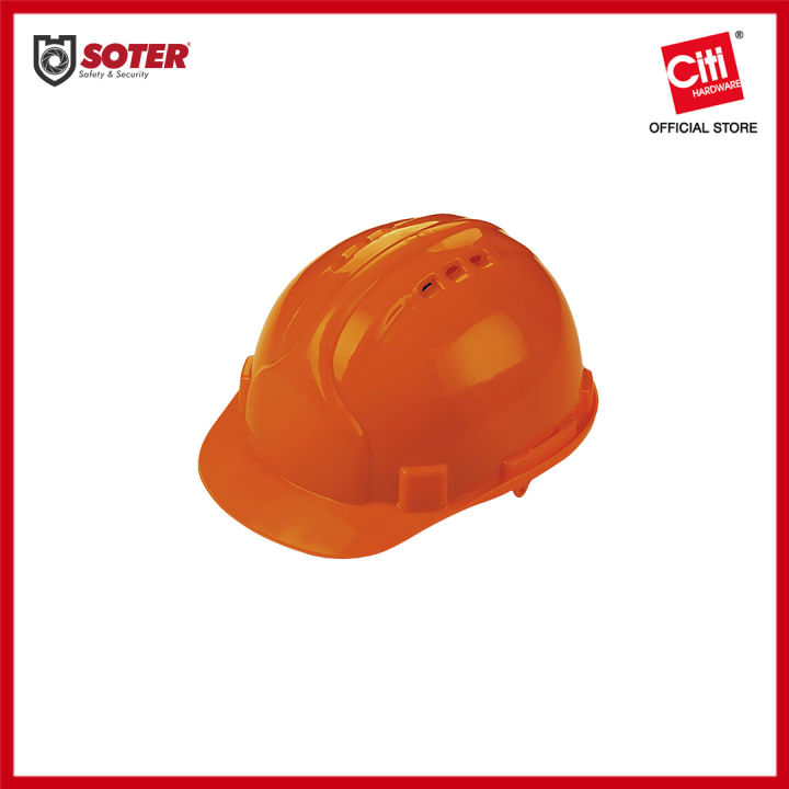 SOTER Safety Helmet with Adjustable Chin Belt Lightweight Vented Hard ...