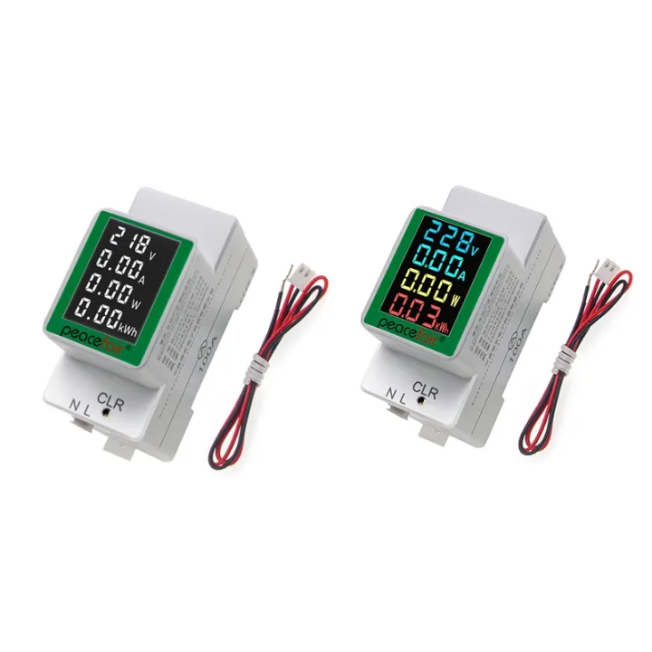【VVL】- PZEM-008 Din Rail Electricity Digital Power Energy Meter Watt ...