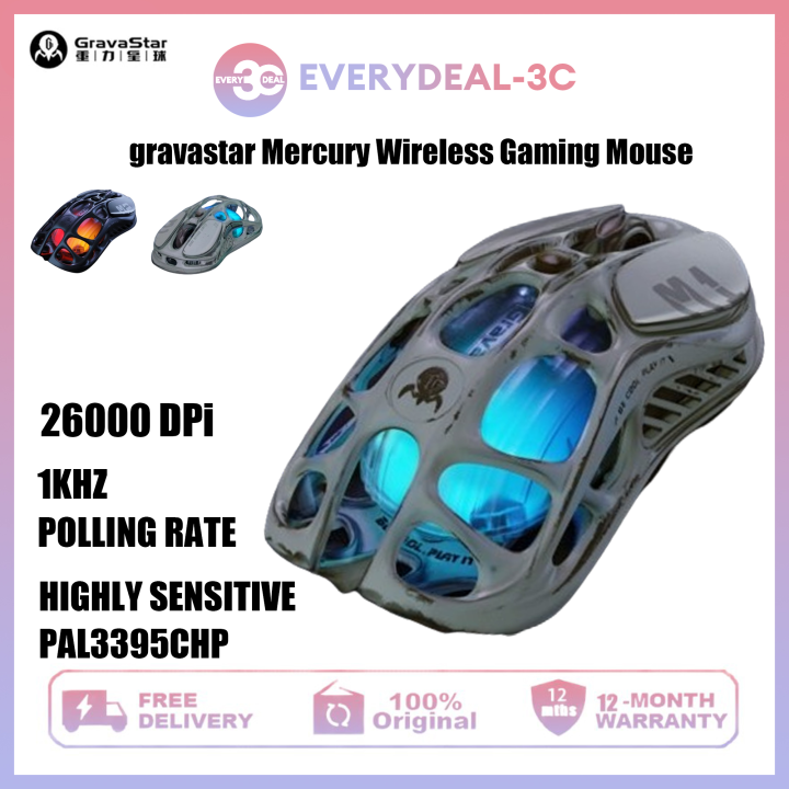 Gravastar Mercury classic version mouse black wireless wired Bluetooth ...